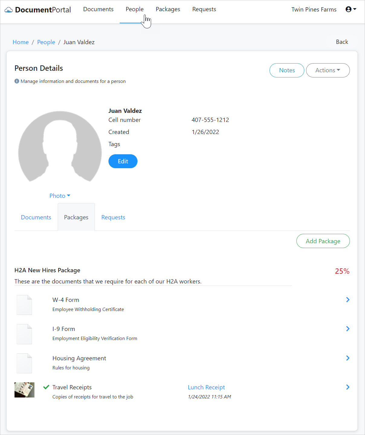 Create a Package – Document Portal, LLC