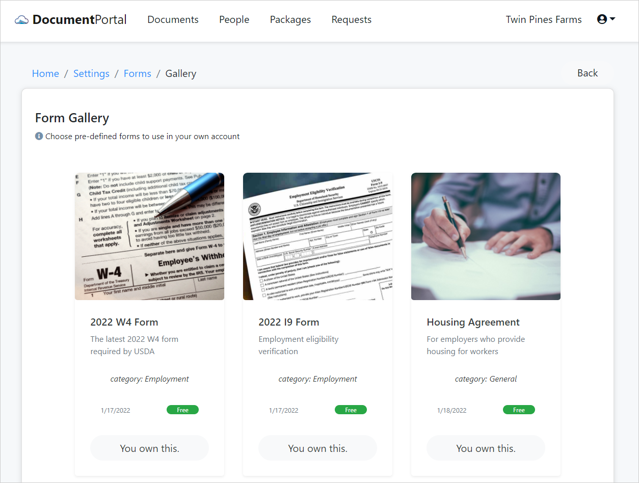 Get some forms – Document Portal, LLC