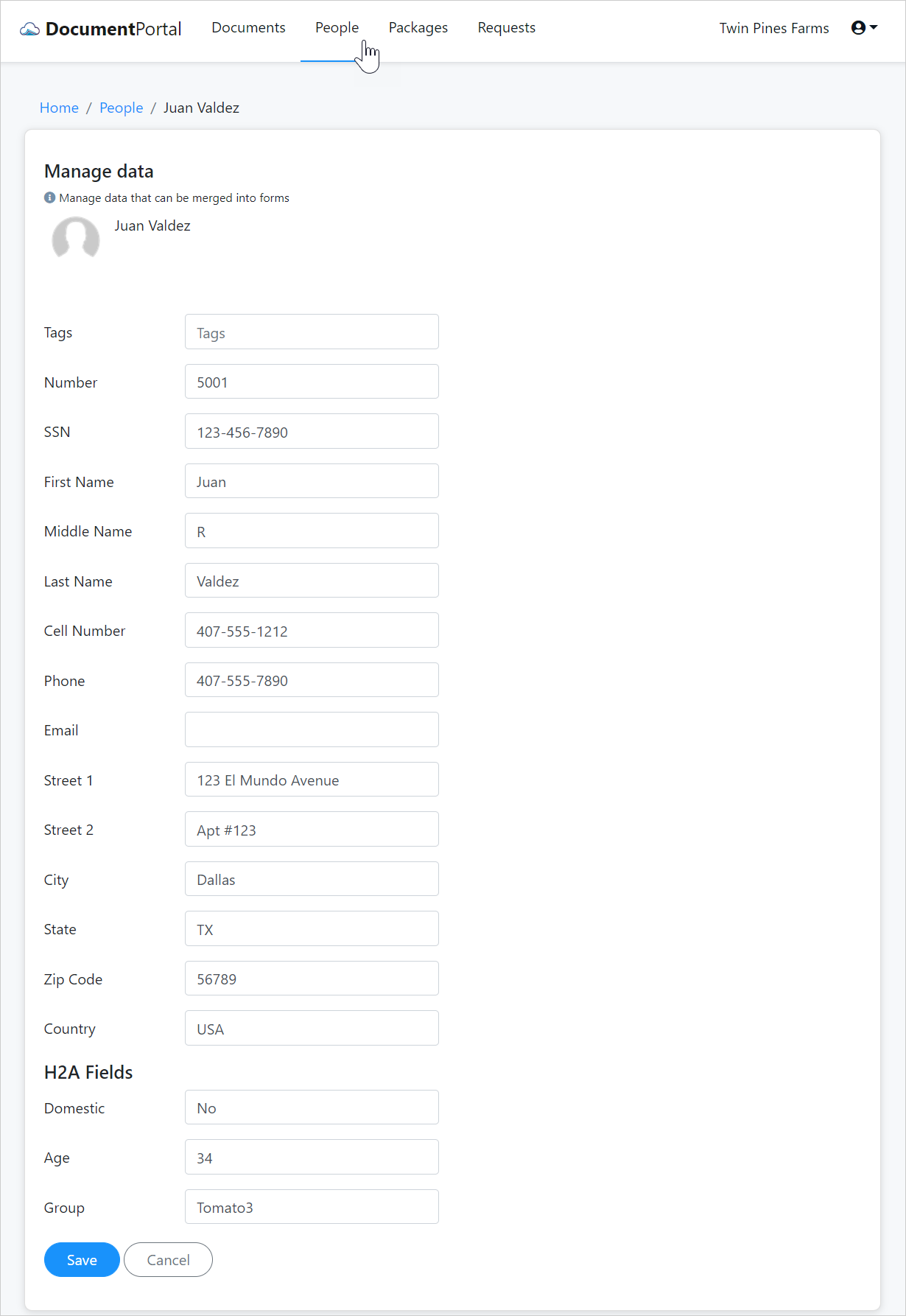 Merge data into Forms – Document Portal, LLC