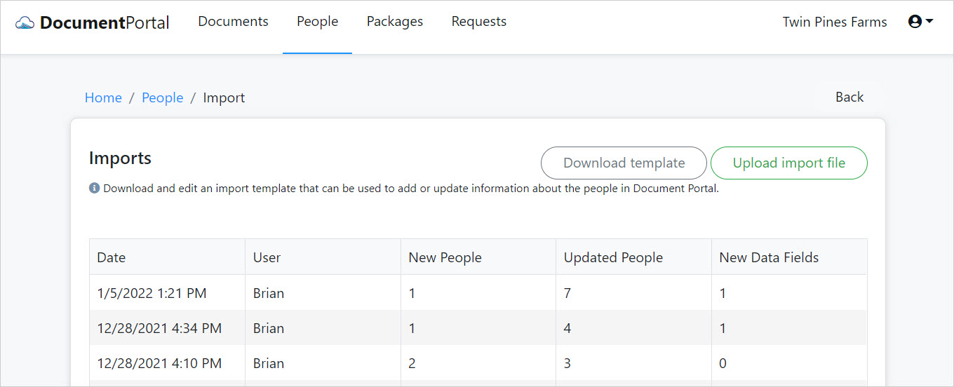 Imports – Document Portal, LLC
